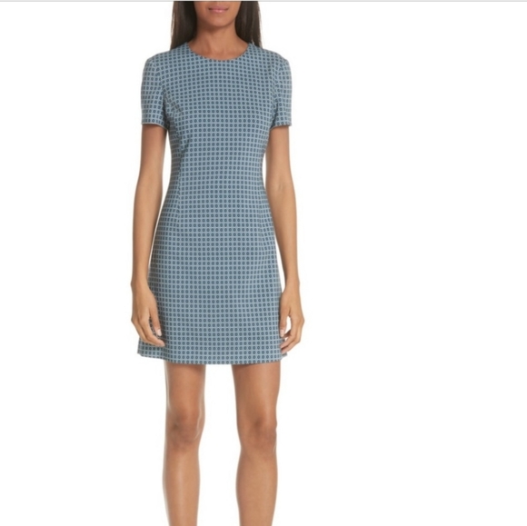 Theory | Dresses | Theory Hexagonal Print Wool Blend Dress | Poshmark